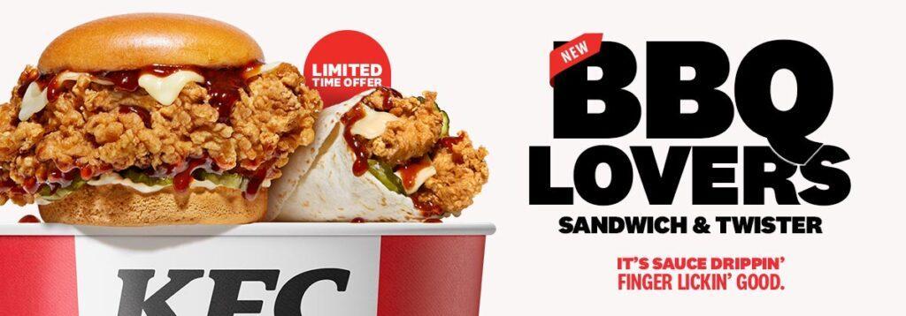 New At KFC Canada: BBQ Lovers Sandwich And Twister Wrap - Canada Eats!