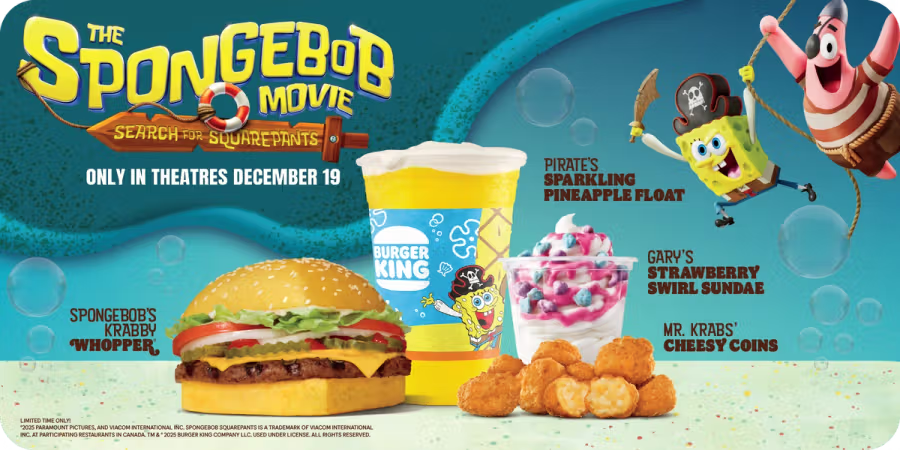 Burger King Canada Debuts New SpongeBob Menu - Canada Eats!